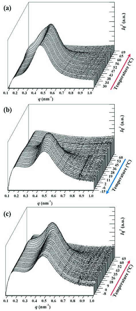 Three Dimensional Representations Of Pcl Saxs Profiles Taken During