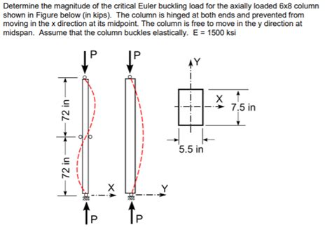 solved determine the magnitude of the critical euler
