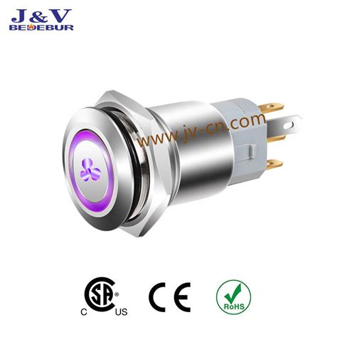 12Mm 16Mm 19Mm 22Mm 25Mm 30Mm Round Waterproof IP67 Metal Push Button Momentary China