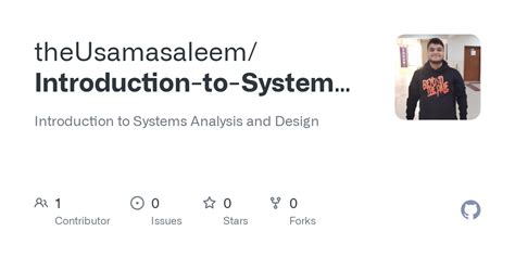 GitHub TheUsamasaleem Introduction To Systems Analysis And Design Introduction To Systems
