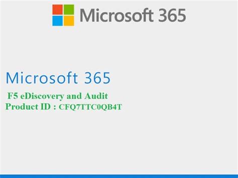 Microsoft365 F5 Ediscovery And Audit For 1 Year Subscription License Free Trial And Download
