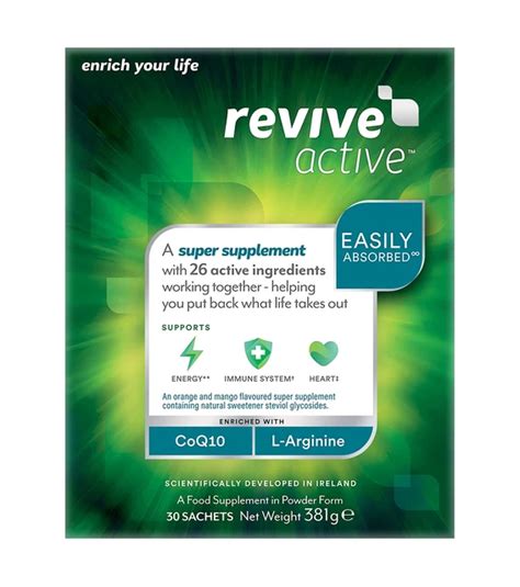 Revive Active Multivitamin Super Supplement 26 Active Ingredients In
