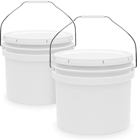 35 Gallon White Bucket Pail Container With Lid Food