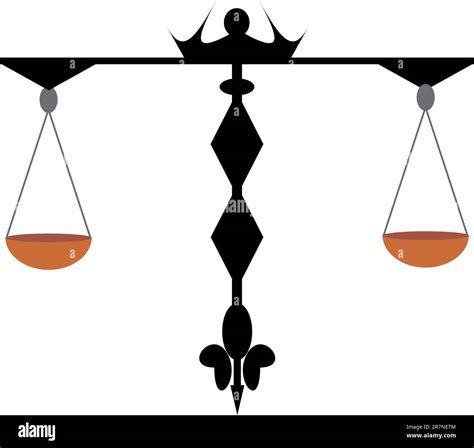 Old Scales Accuracy In Measurement Black Scales Stock Vector Image