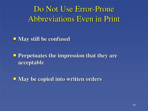 Ppt Eliminating Error Prone Abbreviations Symbols And Dose Designations Powerpoint