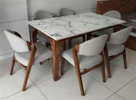 Rectangular Marble Dining Table Saag Wood 4 Seater At Rs 30500unit In
