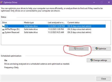 Windows Disk Defrag Optimize Wont Analyze SSD Solved Windows 10 Forums