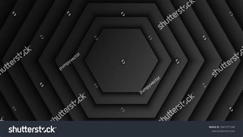 Abstract Black Hexagonal Overlap Layer Background Stock Vector Royalty Free 1847371348