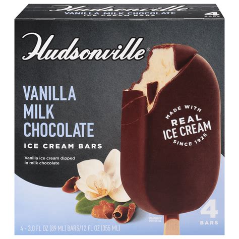 Hudsonville Ice Cream Bars Vanilla Milk Chocolate 3 Fl Oz Delivery