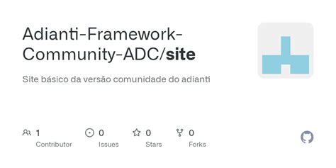 Github Adianti Framework Community Adcsite Site Básico Da Versão Comunidade Do Adianti