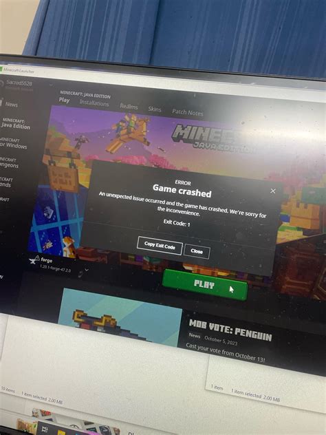 How Do I Fix This Error I Have Uninstalled And Reinstalled Or Is It An Error With Forge 1201
