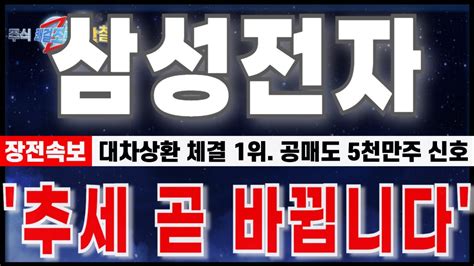 삼성전자 주가 전망 7월 15일 장전긴급속보 대차상환 체결 1위 공매도 5천만주 신호발생 3일 남았다 추세 곧 바뀝니다 삼성전자 삼성전자주가전망 삼성