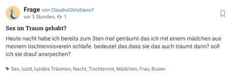 Sex Im Traum Gehabt Wirklichgutefrage