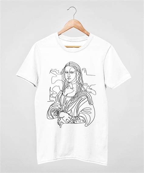 Mona Lisa • Line Drawing T Shirt Art Shirts Shirt Drawing Shirts