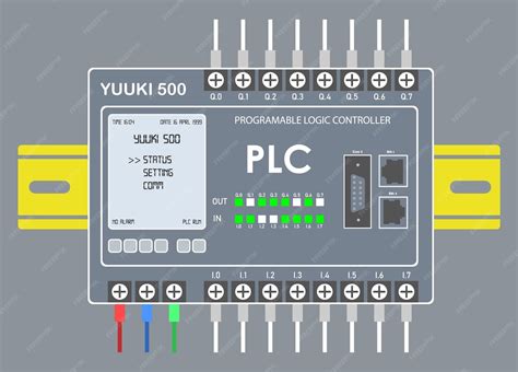 Premium Vector Plc Programable Logic Controller With Input And Output Vector Flat Design