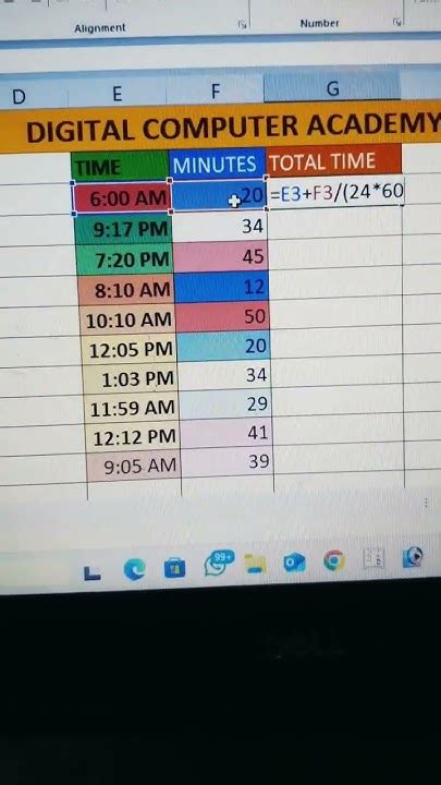 Add Minutes In Time In Excel Exceltips Digitalcomputer Tricks