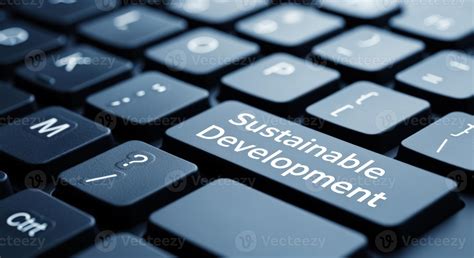 Sustainable Development Key On Keyboard Business Technology Concept For