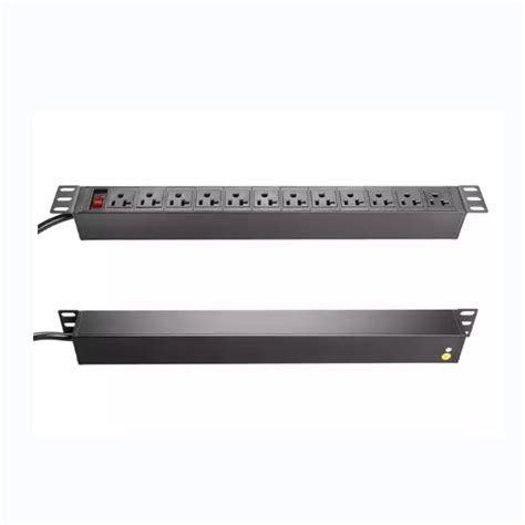RockRack Rack Mount U PDU Way US American Type With On Off Switch Inch Power Strip Power