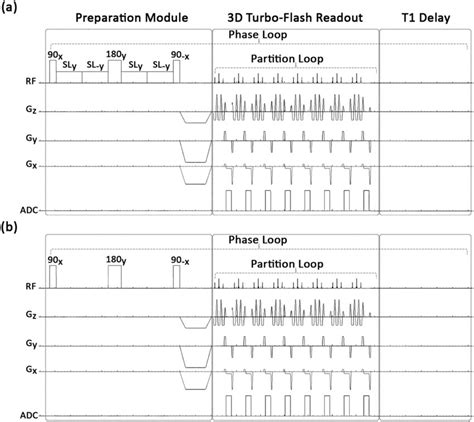 The Imaging Sequence Timing Diagram With A T1ρ And B T2