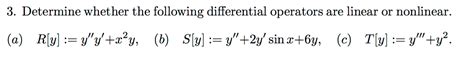 solved determine whether the following differential