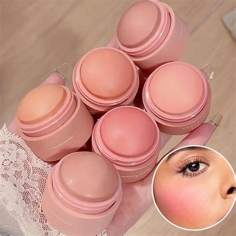 Cheap 6 Colors Blush Repairing Ruddy Round Matte Blush Naturally