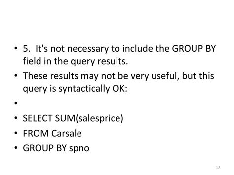 PPT SQL Unit Aggregation GROUP BY And HAVING PowerPoint Presentation ID