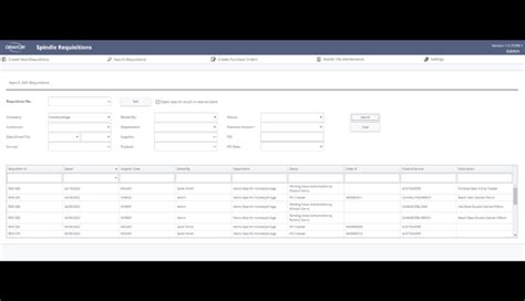 Spindle Requisitions Pkf Smith Cooper Systems