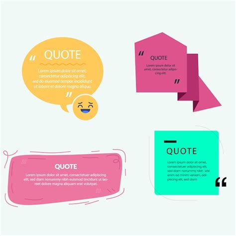 Premium Vector Flat Quote Box Frame Vector Collection Suitable For Speech Talkings Quotes