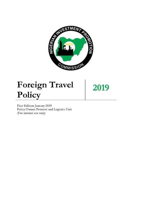 Nipc Policy Documents Nigerian Investment Promotion Commission Nipc Policy Documents Nigerian Investment Promotion Commission