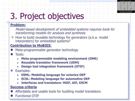ppt model based synthesis of generators for embedded systems