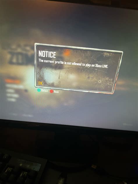 keep getting this error message on any 360 zombies game i played i ve