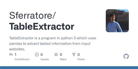 Github Sferratoretableextractor Tableextractor Is A Program In