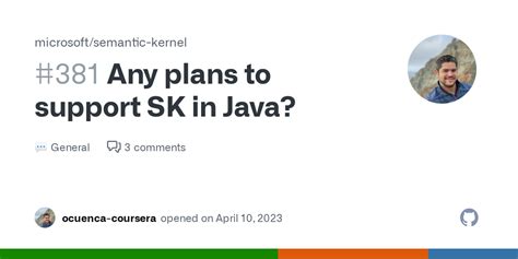Any Plans To Support Sk In Java · Microsoft Semantic Kernel