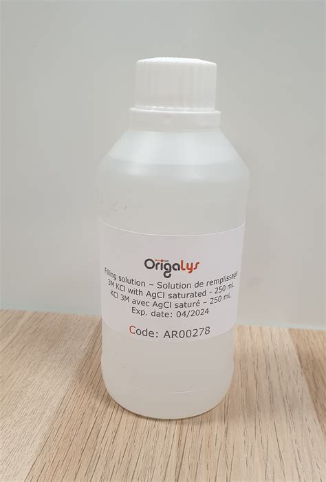 Solution De Remplissage 3m Kcl Pour électrodes De Référence