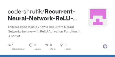 Github Codershrutikrecurrent Neural Network Relu Function This Is A