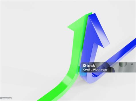 녹색 및 파랑 화살표 3d 일러스트와 함께 성장 곡선이 끝나는 개발에 대한 스톡 사진 및 기타 이미지 개발 그래프 금융 Istock