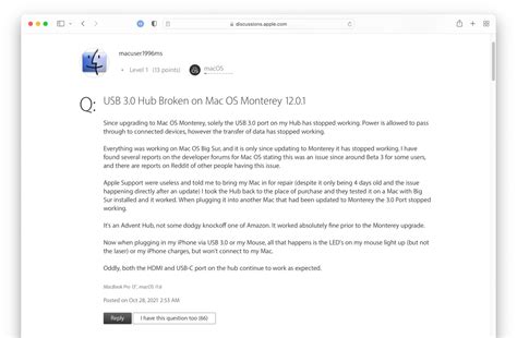 Macos 12 Montereyでusbハブが動作しなくなる不具合は、driverkitベースのドライバがmontereyで利用できなくなった可能性。