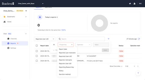 report and restrictions backnd developer documentation