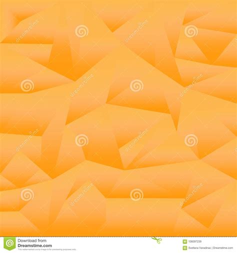 Abstract Orange Polygonal Triangle Background Stock Vector Illustration Of Bright Style