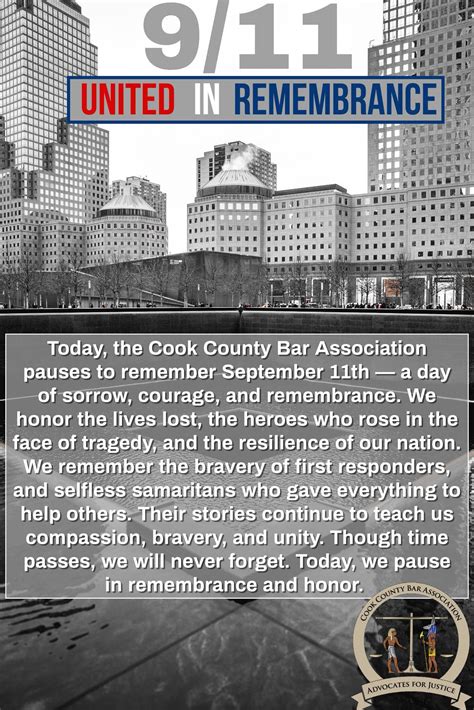 Cook 24 Years Later We Are Still United In Remembrance Of The Patriots First Responders And