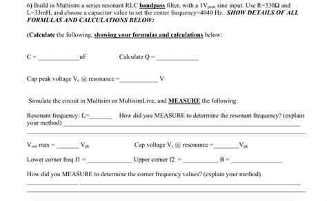 Solved First Answer All Questions Including Multisim Chegg