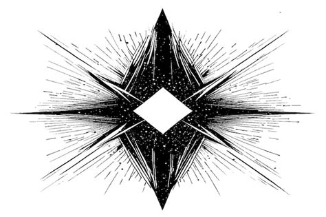 Monochrome Black Sharp Graphics Art Texture On White Background For