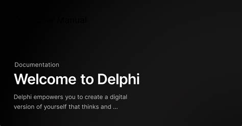 Welcome To Delphi Delphi