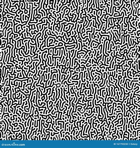 Seamless Vector Diffusion Background Organic Pattern In Maze Style Stock Vector Illustration