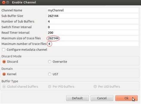 Trace Compass User Guide Lttng Tracer Control