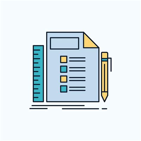 Entreprise Liste Planifier Planification Icône Plate De Tâche Signe Et Symboles Verts Et