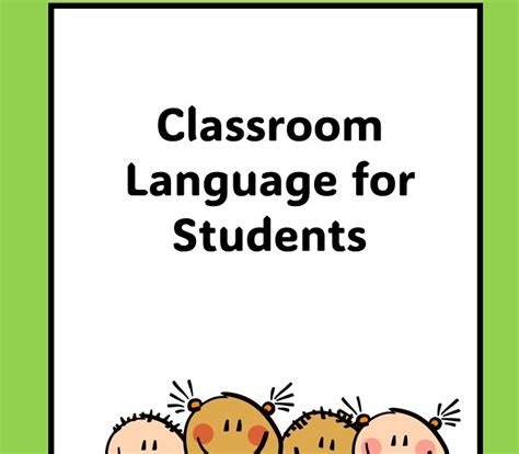 Classroom Language For Primary Pupils
