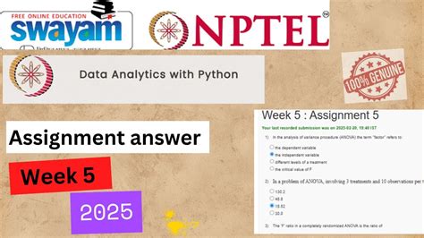 nptel data analytics with python week 5 assignment 5 answers solution