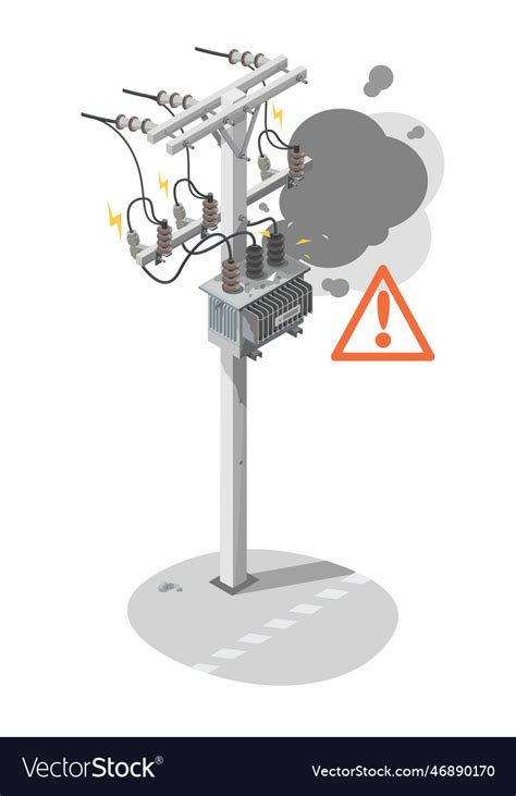 Explosion Old Transformer Royalty Free Vector Image Explosion Old Transformer Royalty Free Vector Image