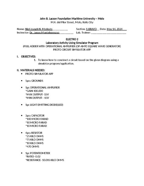 Laboratory Activity Simulator Program Niel12345 John B Lacson